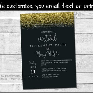 Virtual Retirement Party Invite Printable Retirement Party - Etsy Canada
