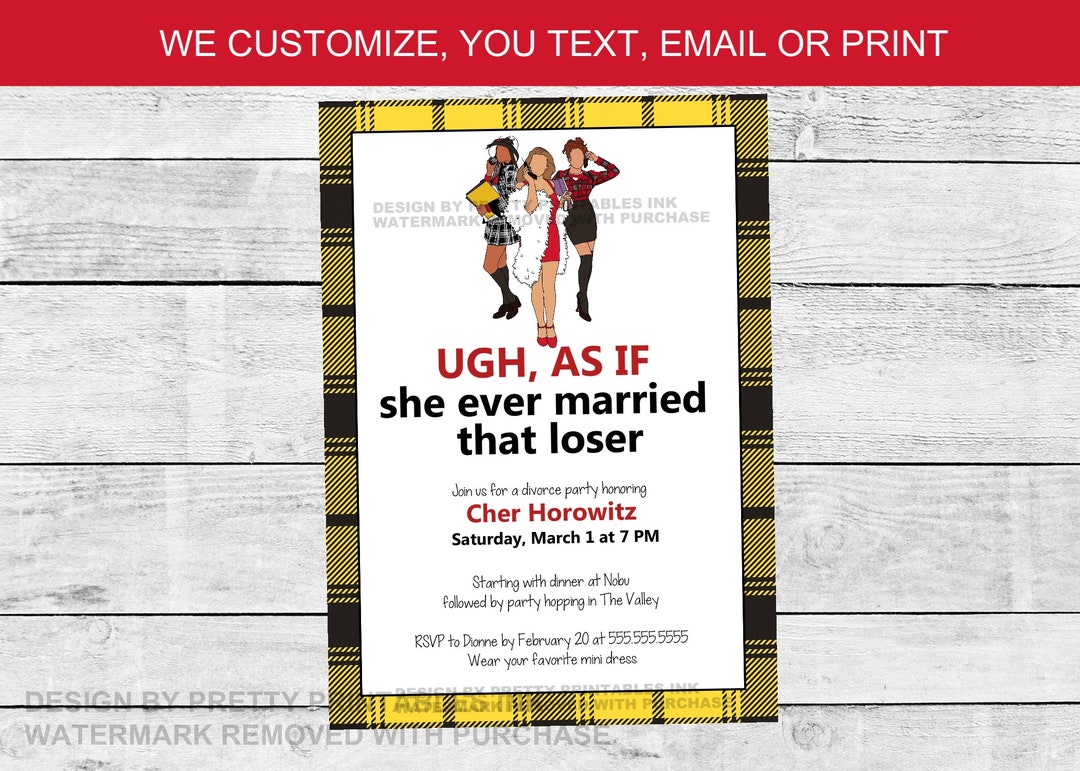 Divorce Party Invitation Breakup Party Invitation Clueless - Etsy