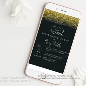 Virtual Retirement Party Invite Printable Retirement Party - Etsy Canada