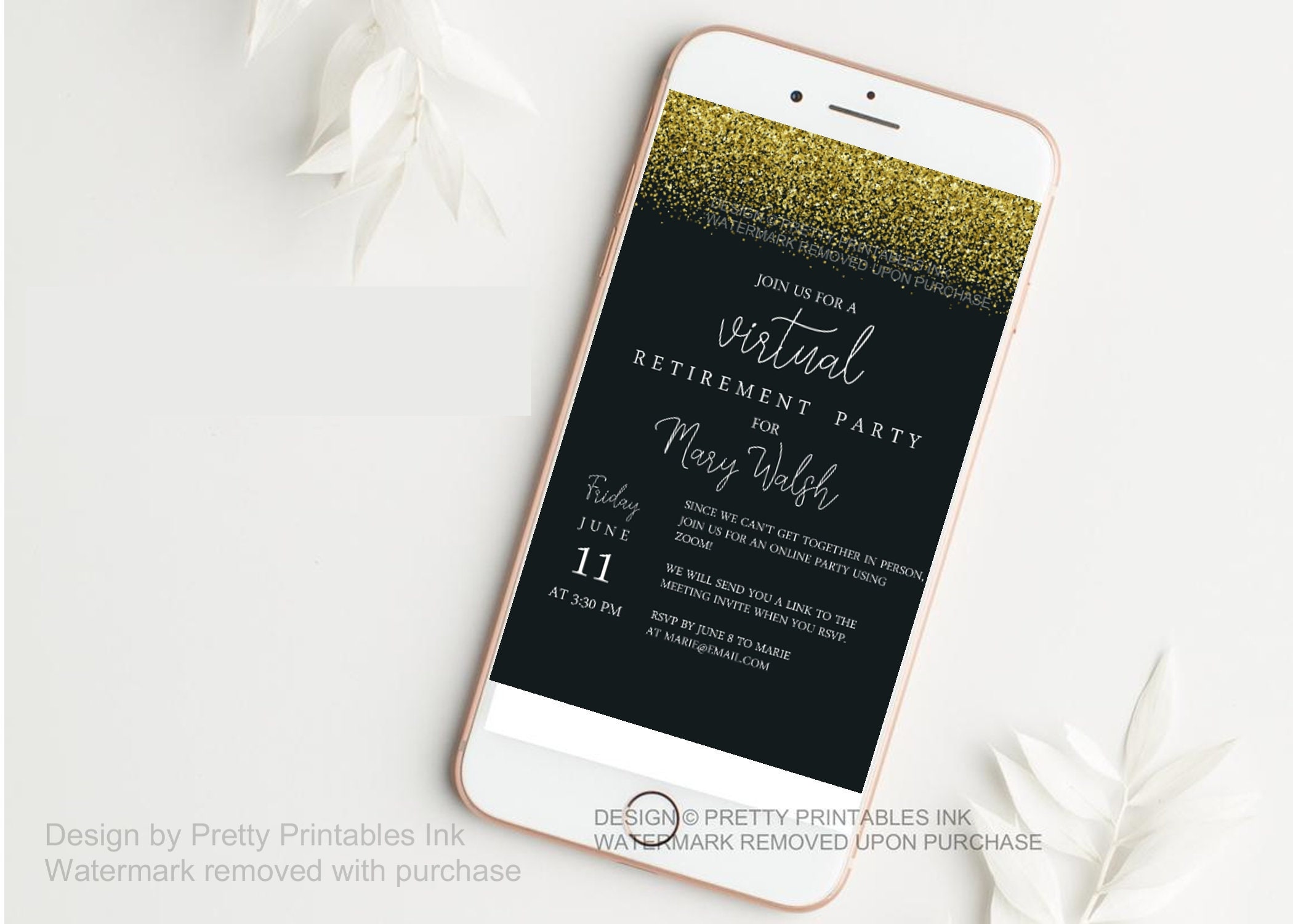 Virtual Retirement Party Invite Printable Retirement Party | Etsy Canada