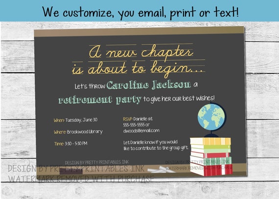 Teacher Retirement Invitations