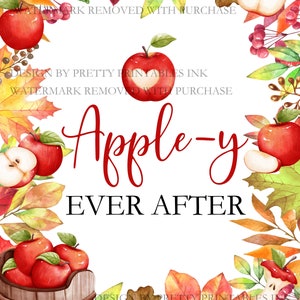 Apple-y Ever After Bridal Shower Sign: Fall Decor (PDF Download 8x10in ...