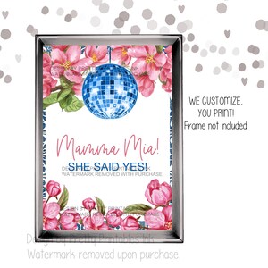 Custom Mamma Mia Bridal Shower Signs: Mediterranean Shower Decor ...
