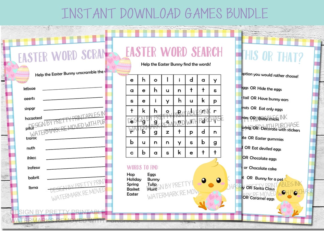 Easter Games Printable Easter Games for Kids Kids Easter Games Easter ...