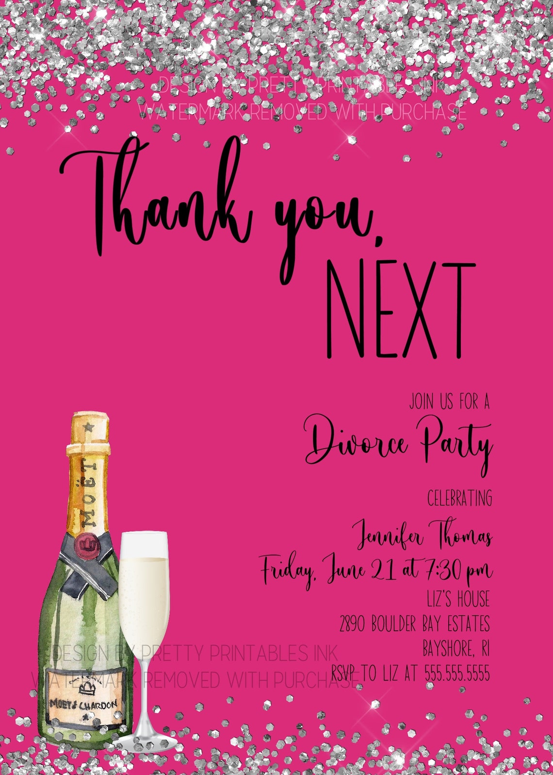 Divorce Party Invitation Breakup Party Invitation Thank You - Etsy