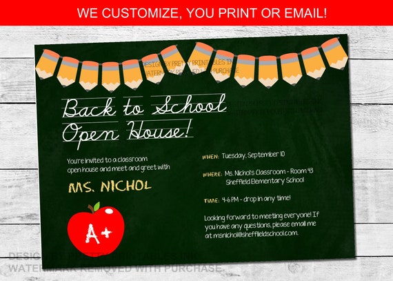 School Open House Invitation Printable, Meet the Teacher Invite, Class ...