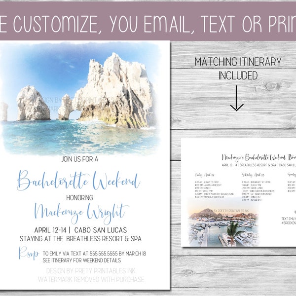 Cabo Bachelorette Invitation - Etsy