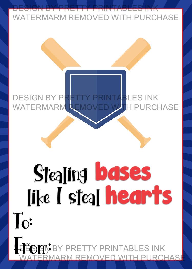 Baseball Valentines Cards Printable | Baseball Valentines for Kids ...