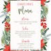 Christmas Menu Printable, Christmas Dinner Menu, Greenery Christmas ...
