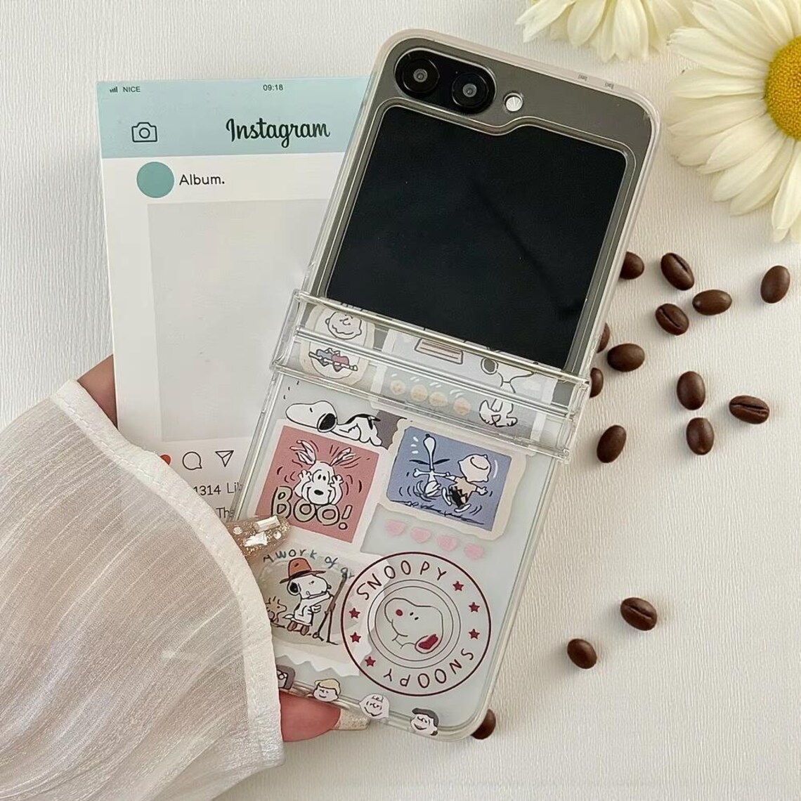 Cute Cartoon Snoopy Charlie Brown Case for Samsung Galaxy Z Flip 7 6 5 ...