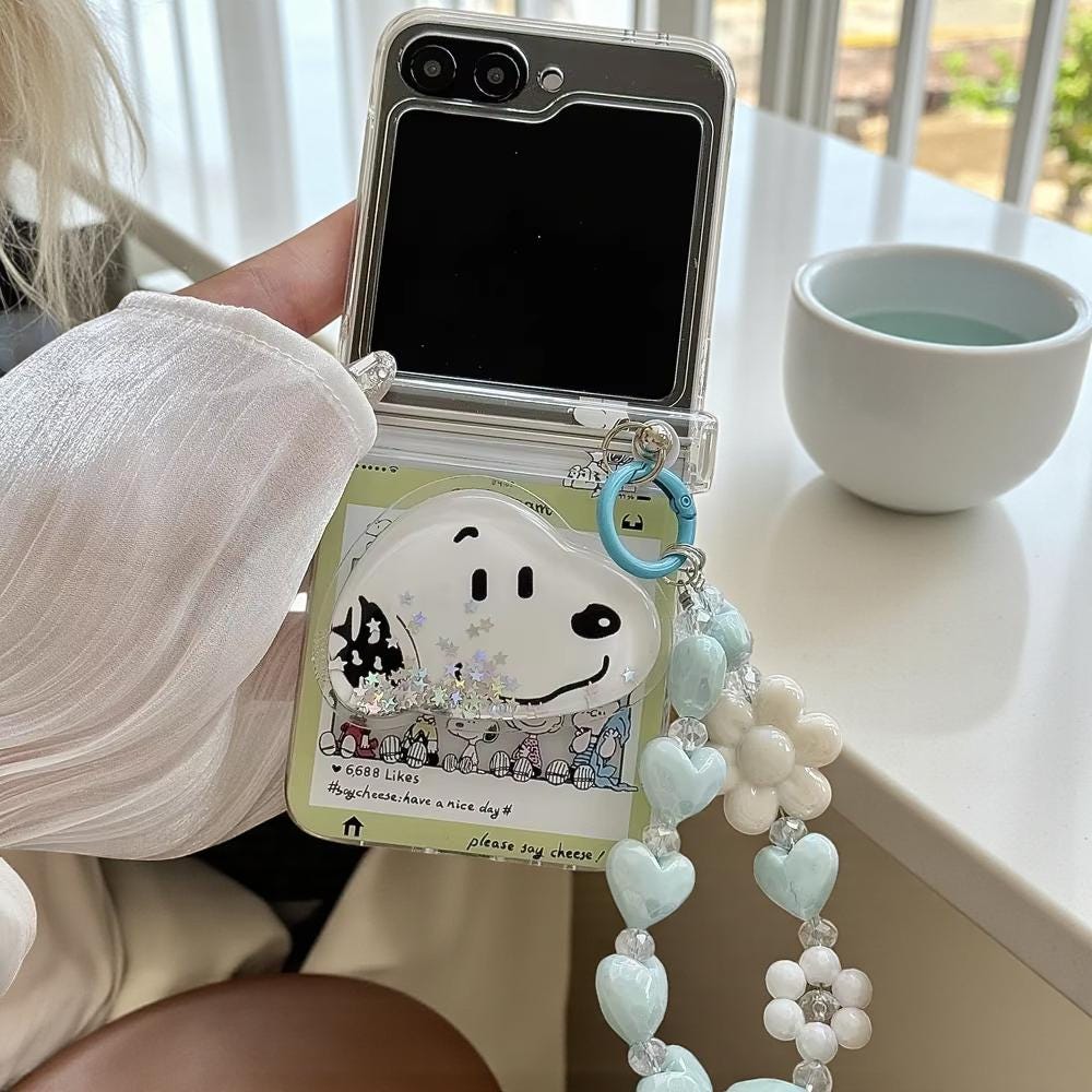 Cute Cartoon Snoopy Charlie Brown Case for Samsung Galaxy Z Flip 7 6 5 ...