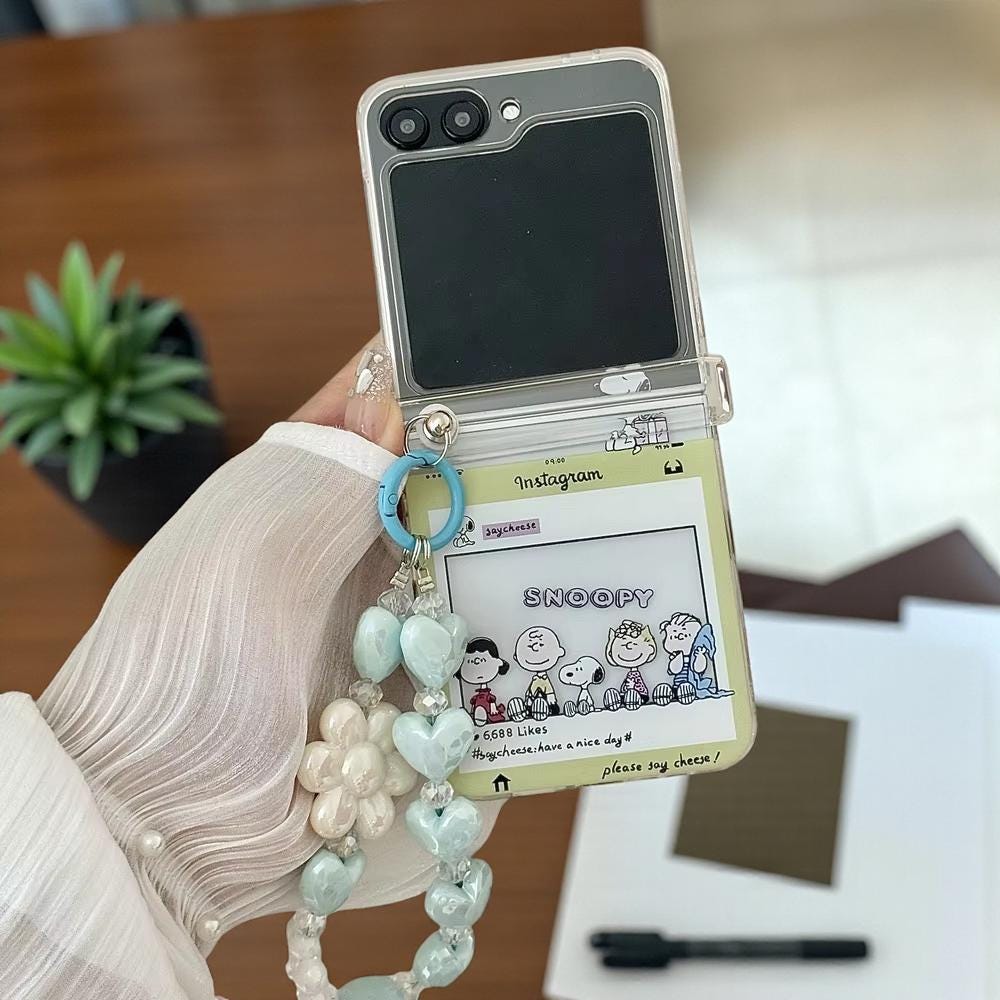 Cute Cartoon Snoopy Charlie Brown Case for Samsung Galaxy Z Flip 7 6 5 ...