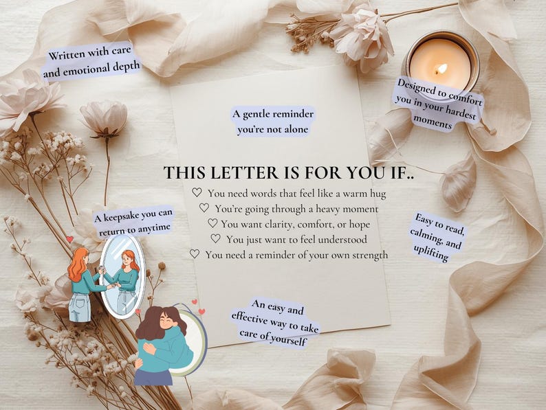 Healing Letter for Letting Go | Self Care Printable | Emotional Support ...