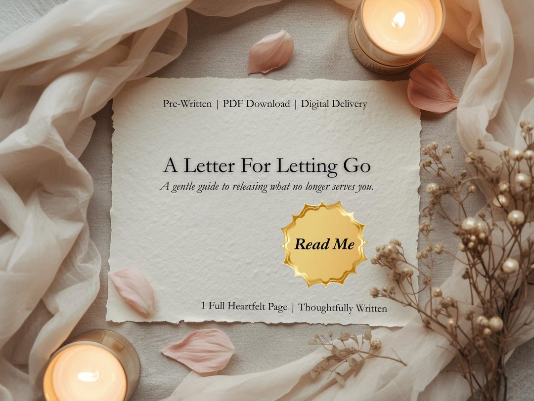 Healing Letter for Letting Go | Self Care Printable | Emotional Support ...