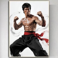 Bruce Lee Digital Art - Light White and Orange - 147cm X 82cm High ...