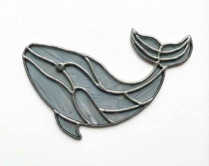 Whale Tail Stained Glass Pattern PDF – Ocean Wave Panel Design ...