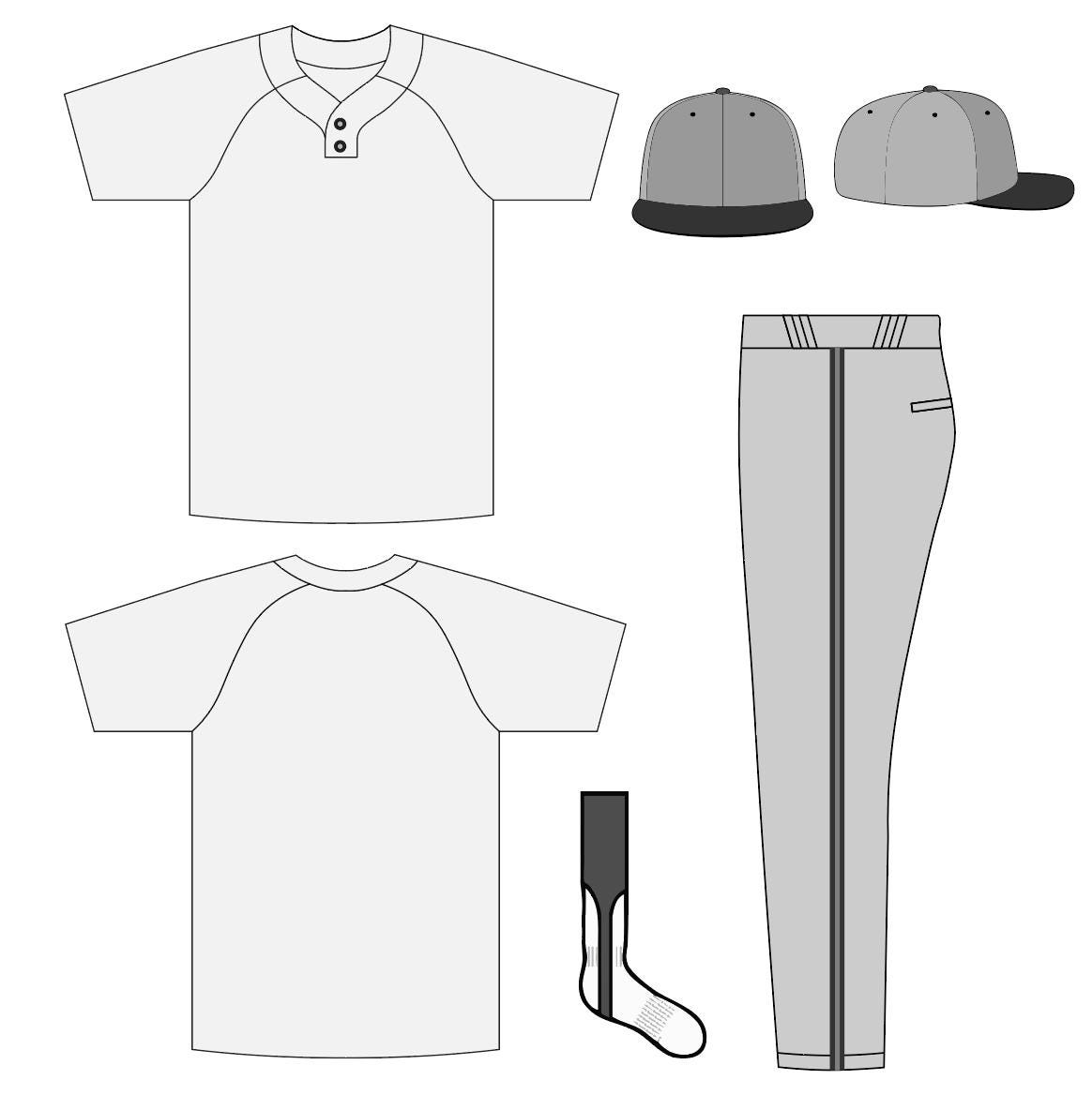Baseball Uniform Design Template Bundle of 3 (adobe Illustrator File ...
