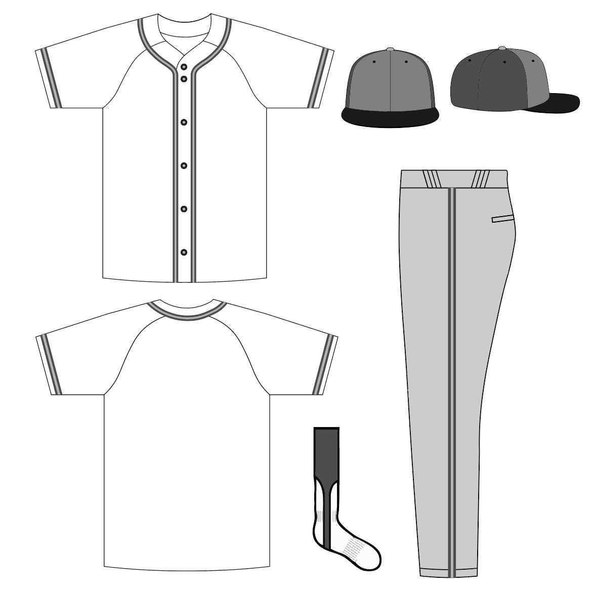Baseball Uniform Design Template Bundle of 3 (adobe Illustrator File ...