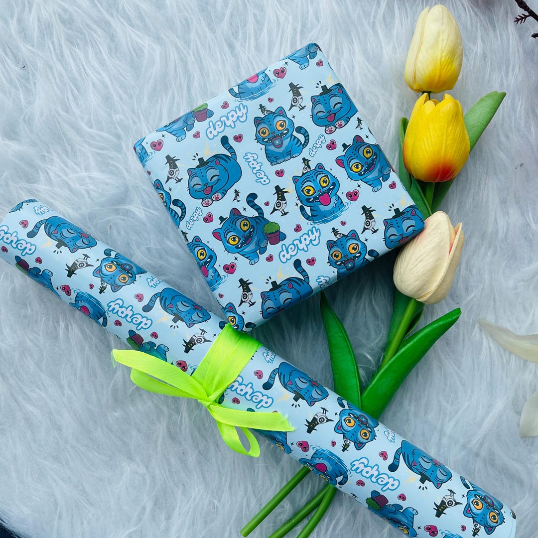Derpy Tiger Pattern Wraping Paper, K-pop Demon Hunters Paper, Wrapping ...