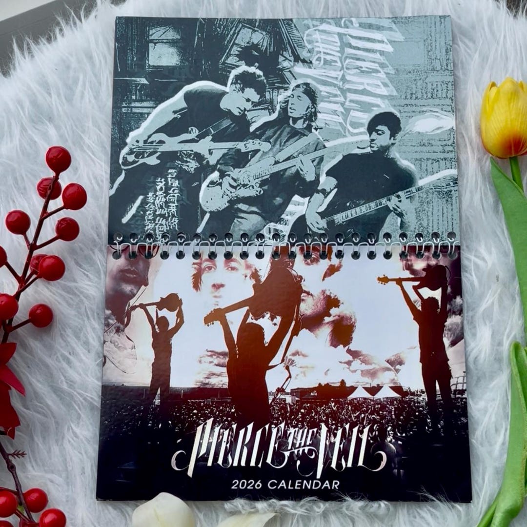 ARRIVE AFTER Xmas | Pier.ce the Ve.il 2026 Calendar, Rock Music Gifts ...