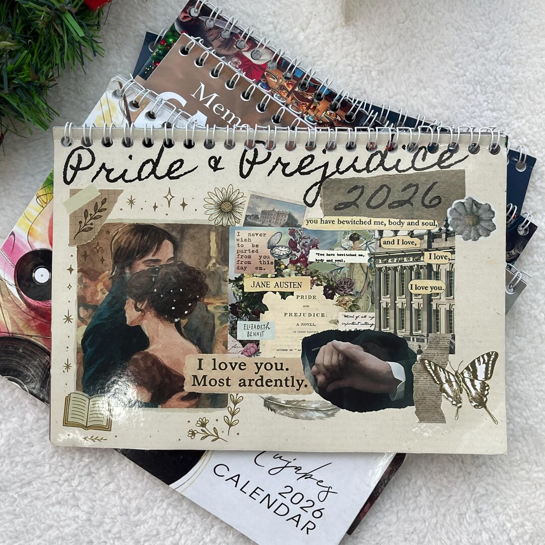 Pri.de and Pre.judice 2026 Calendar Jane Austen Bookish Gift Literary ...