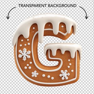 Gingerbread Alphabet Clipart, Christmas Alphabet Png, Printable ...