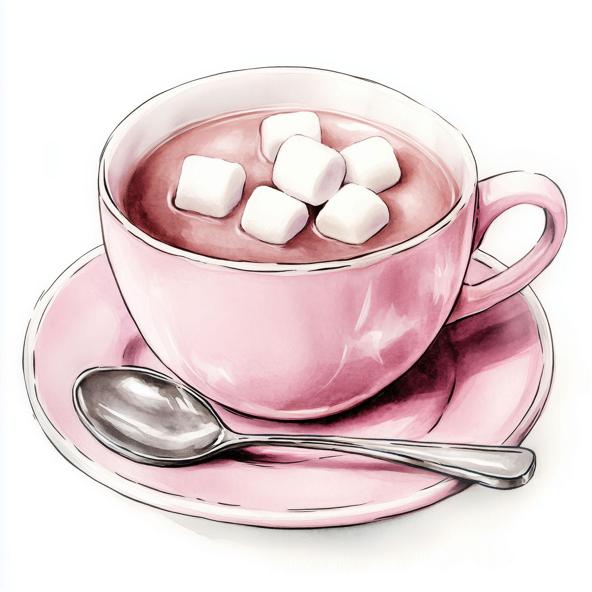 Watercolor Hot Cocoa Clipart, Hot Cocoa PNG, Winter Clipart, Printable ...