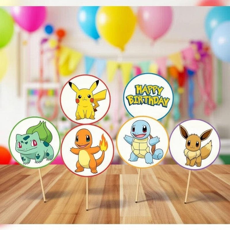 Pokemons Cake Topper - Etsy