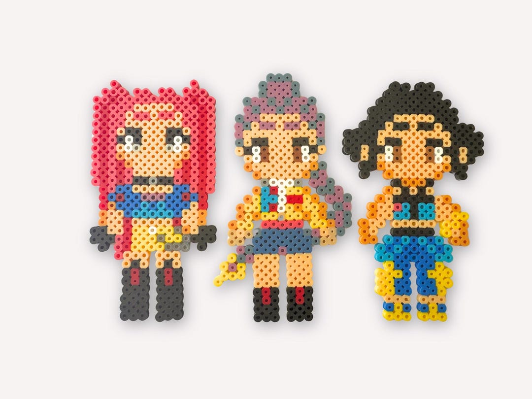 Kpop Demon Hunters Huntrix Inspired Hama Perler Bead Art Magnet / Cake ...