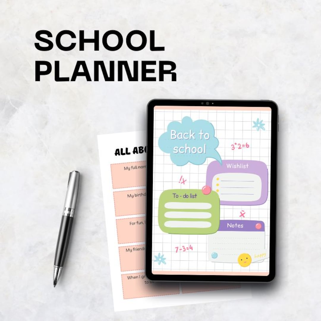 Back to School Planner, Student Organizer, Academic Planner, Homework ...