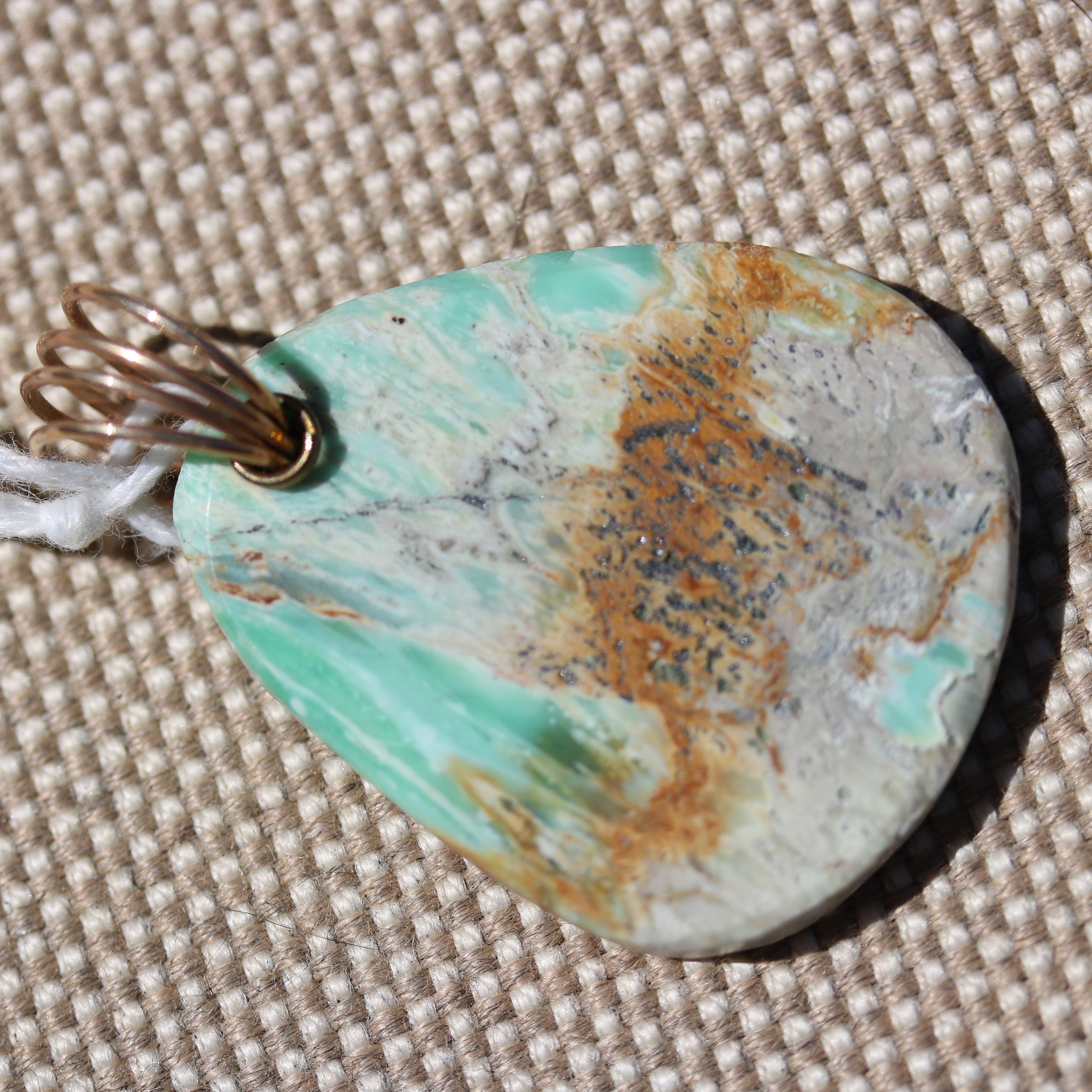 Natural Variscite Pendant Australia Light Green Beige Brown - Etsy