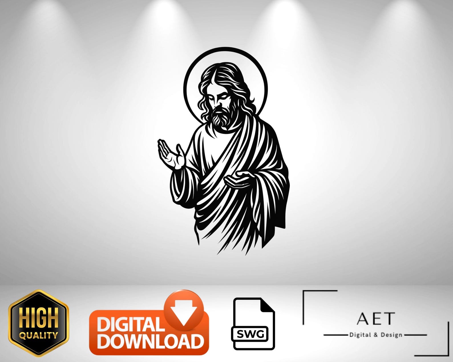 Jesus Blessing Line Art – Laser Cut Wall Decor SVG - Etsy