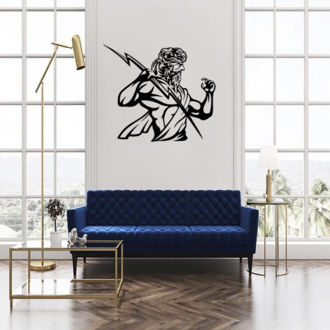 Zeus Wall Art | Greek Mythology Decor | CNC Laser Cut Digital File - Etsy