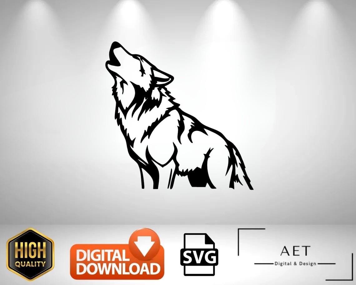 Wolf SVG Laser Cut File - Etsy