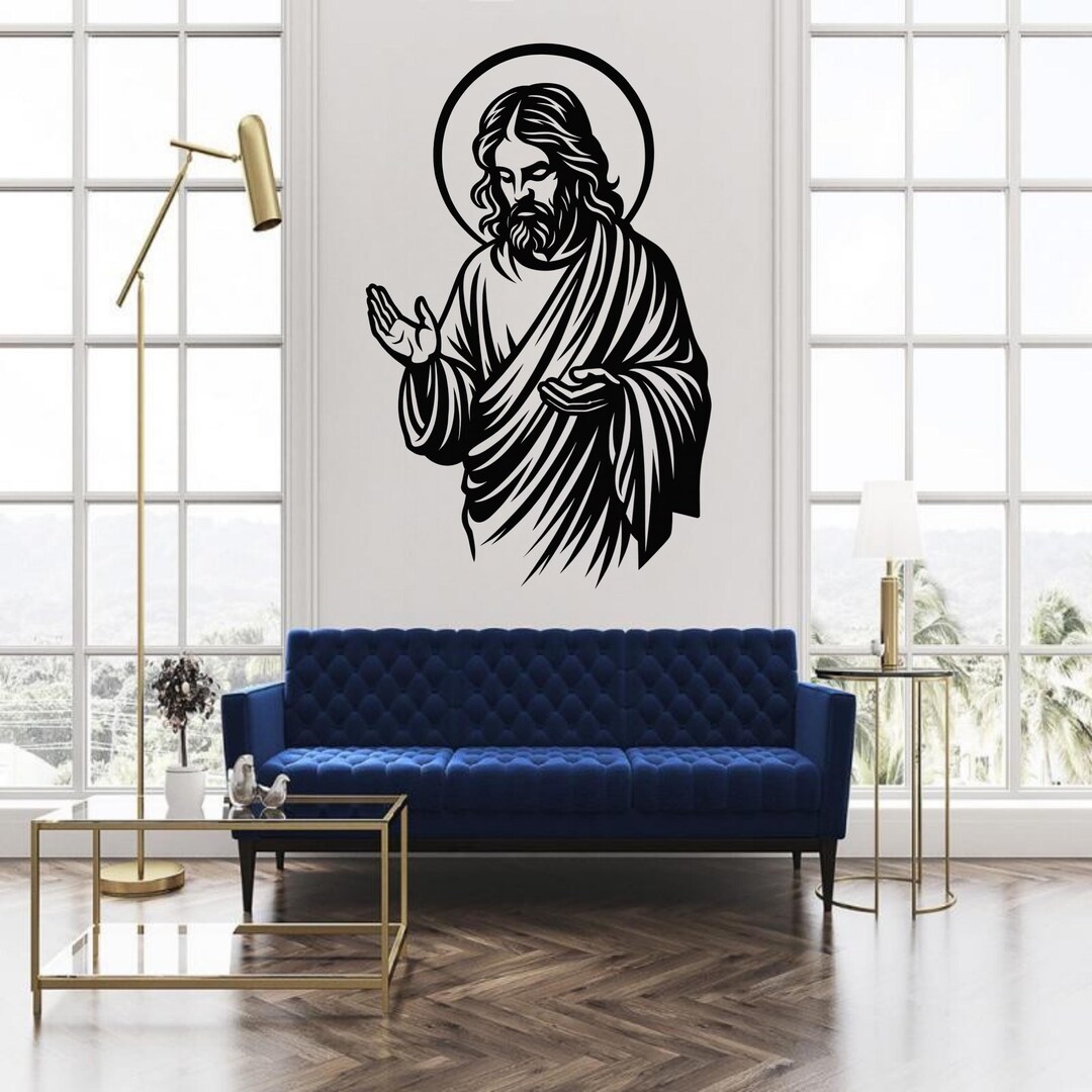 Jesus Blessing Line Art – Laser Cut Wall Decor SVG - Etsy