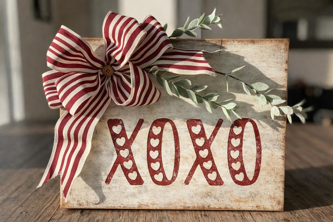 Handmade Valentine Wood Signs Rustic Farmhouse Decor - Etsy