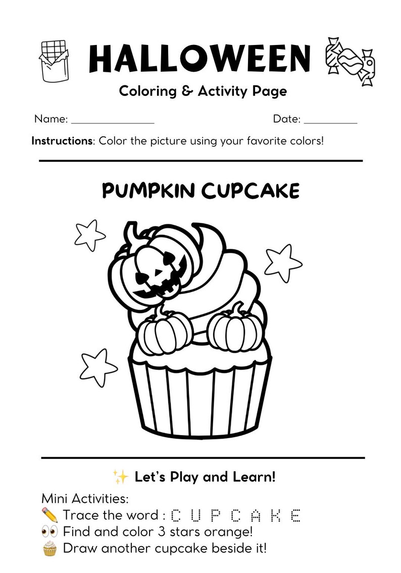 Halloween Coloring and Activity Pages – Sweet Halloween Treats | 15 ...