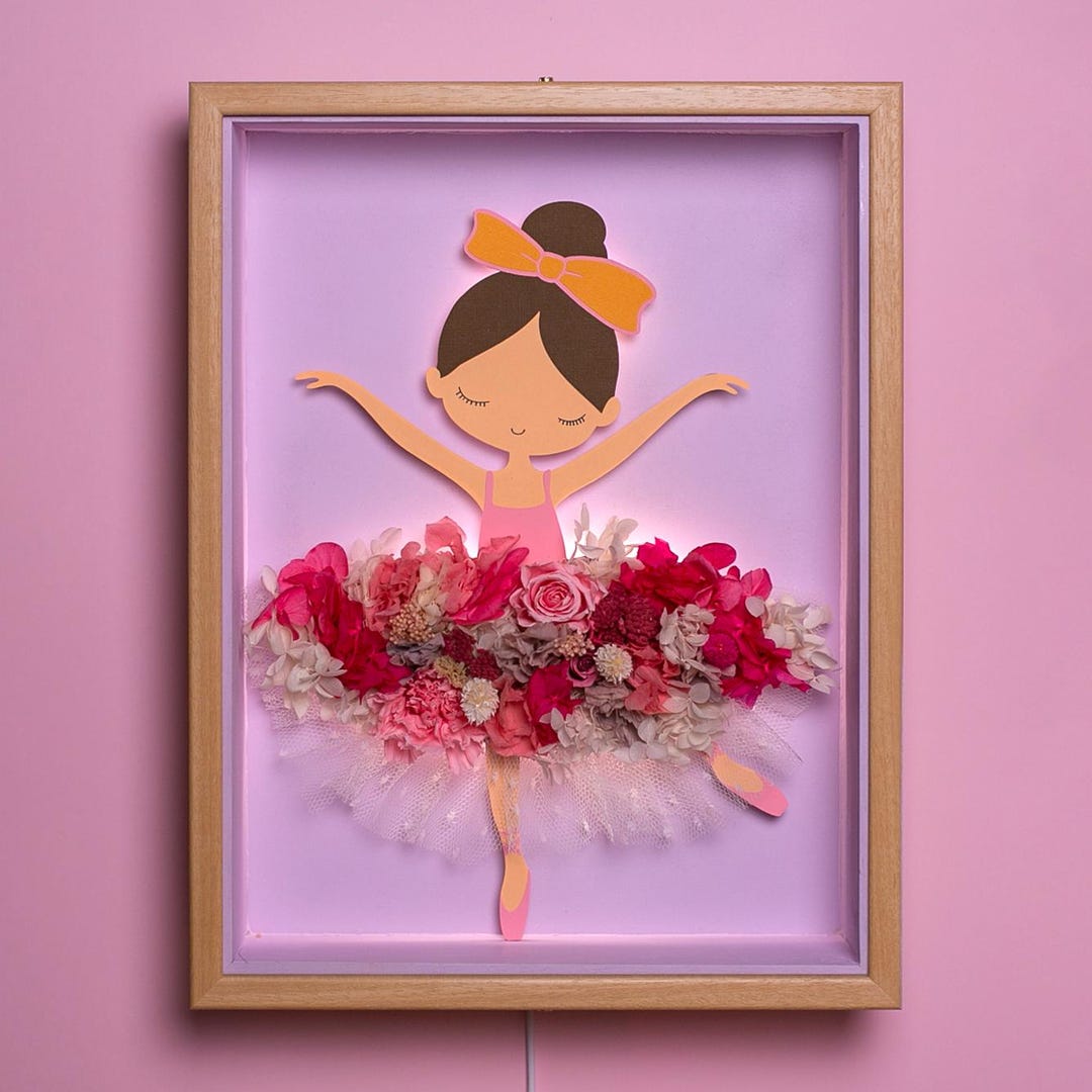 DANCER. Illuminated Painting of a Flower Dancer. Art in Preserved ...