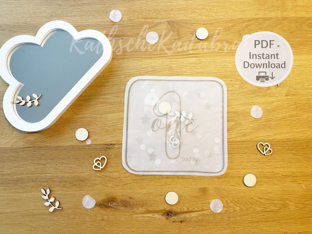 One Today Shaker Card Printable – Minimal 1st Birthday Toddler Keepsake ...
