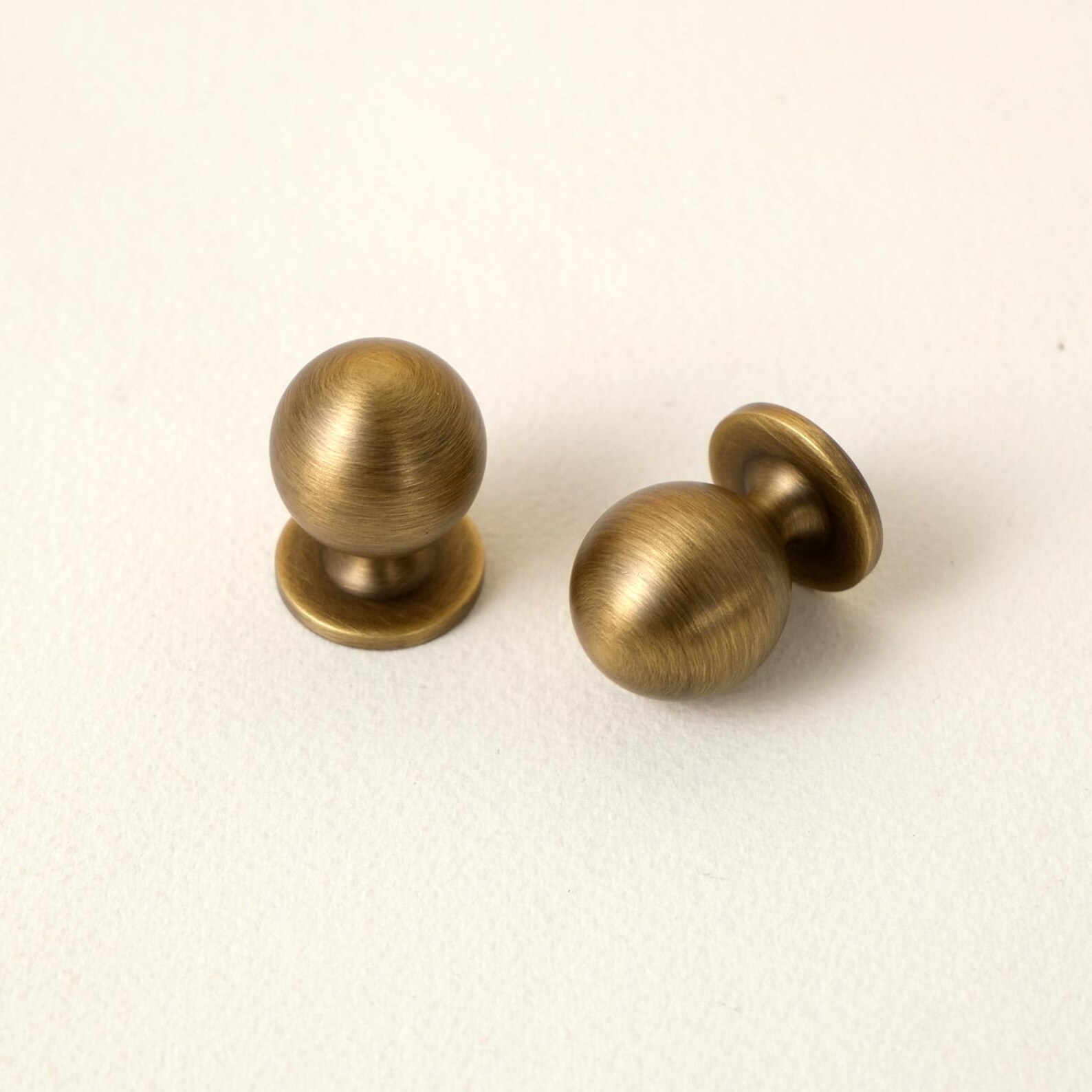 Antique Brass Cabinet Knobs | Solid Brass Knobs | Aged Brass Dresser ...