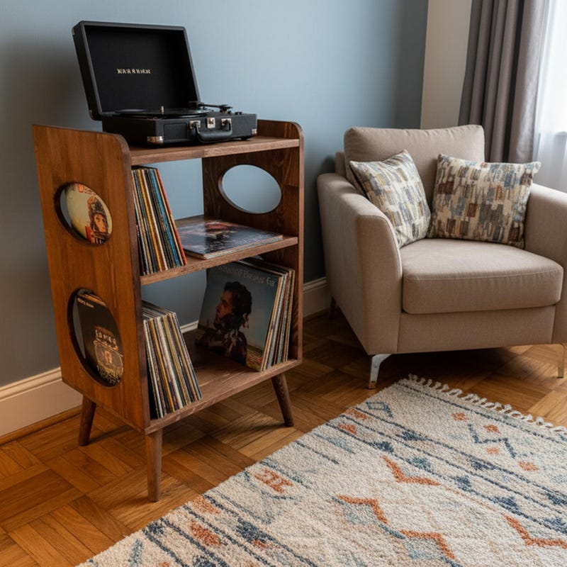Turntable and Vinyl Unit - Etsy UK