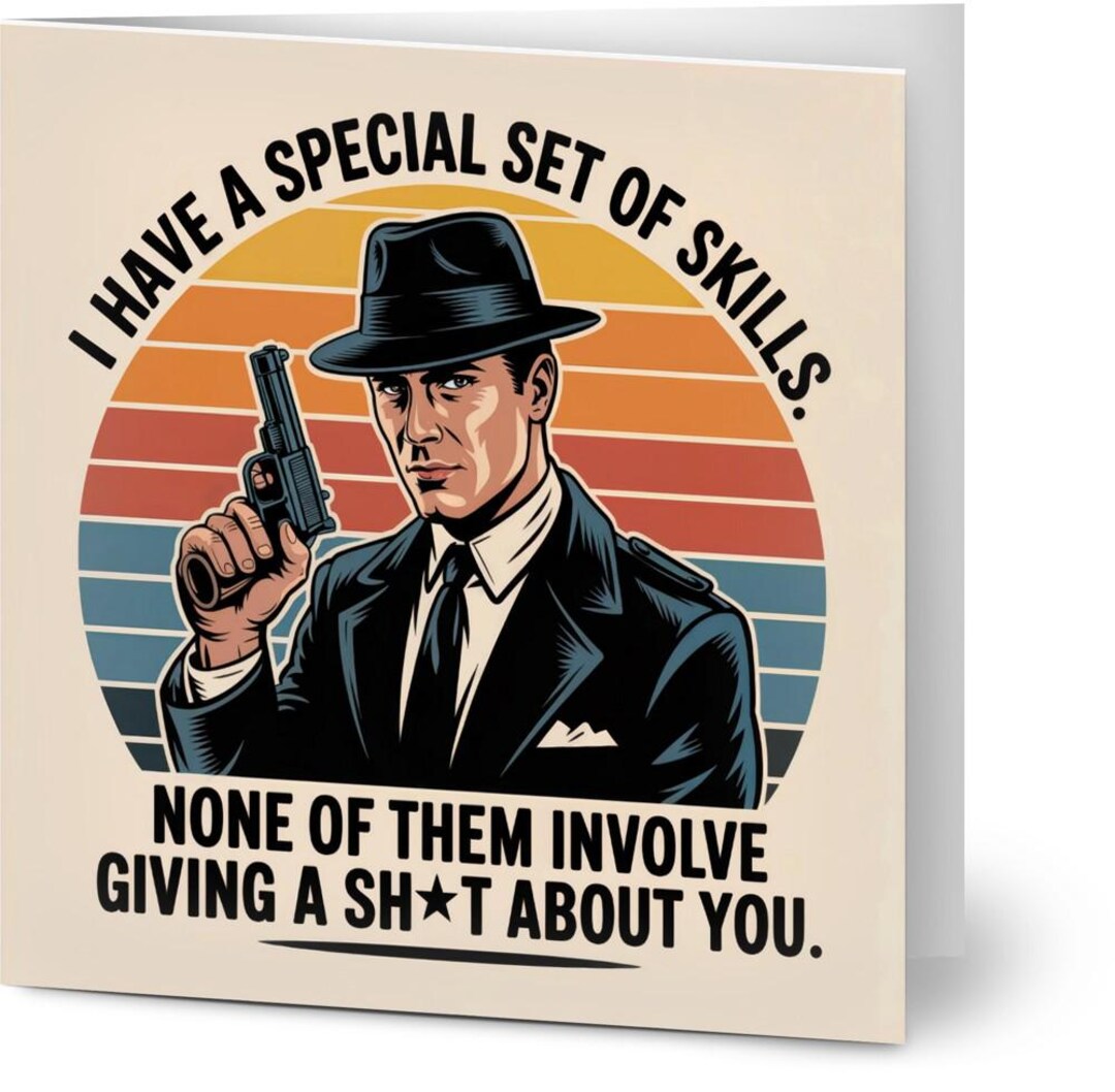 Sarcastic Gangster Greeting Card Pack: Special Set of Skills (10 Cards ...
