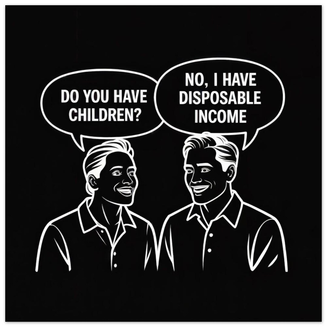 Disposable Income Fun Poster: Witty Parenthood Humor, Classic Matte ...