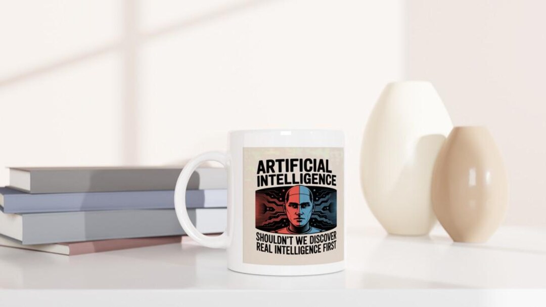 Artificial Intelligence Vs. Real Intelligence 11oz Ceramic Mug - Choose ...