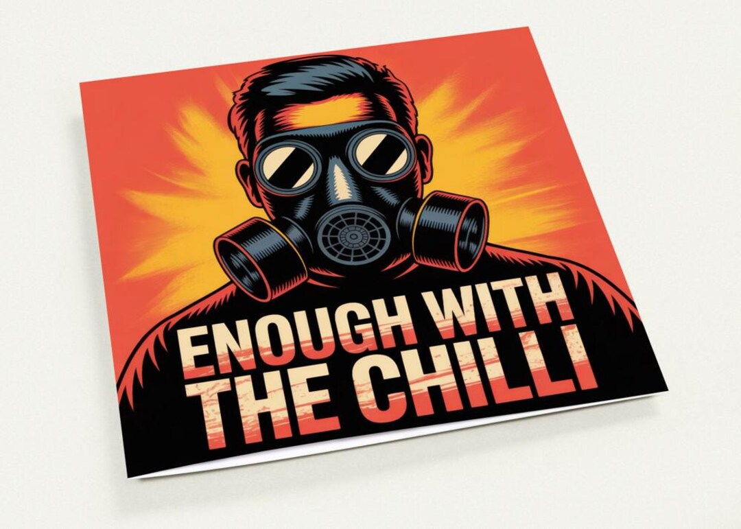 Enough With the Chilli - Humorous Gas Mask Greeting Cards (pack of 10 ...