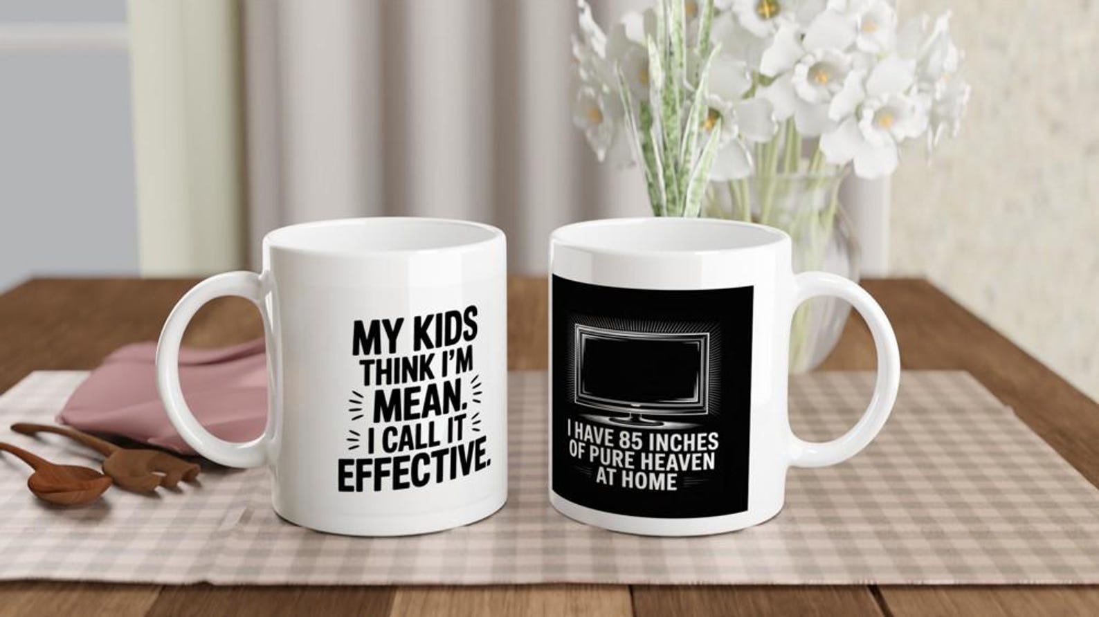 Funny Parent Mug – My Kids Think I'm Mean, 11oz Ceramic - Etsy