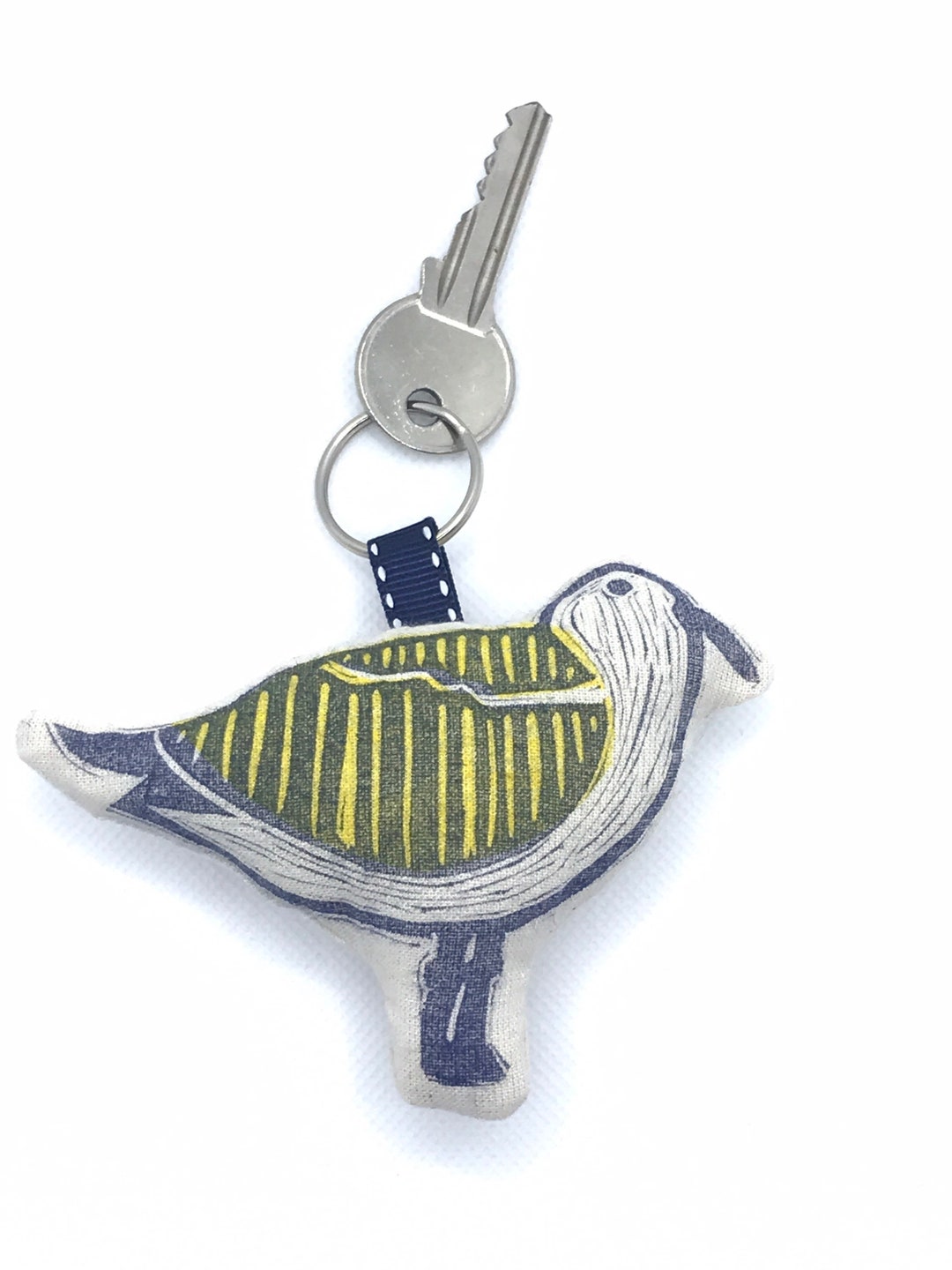 Seagull keyring, hand printed, block printed Seagull, key ring, keys ...