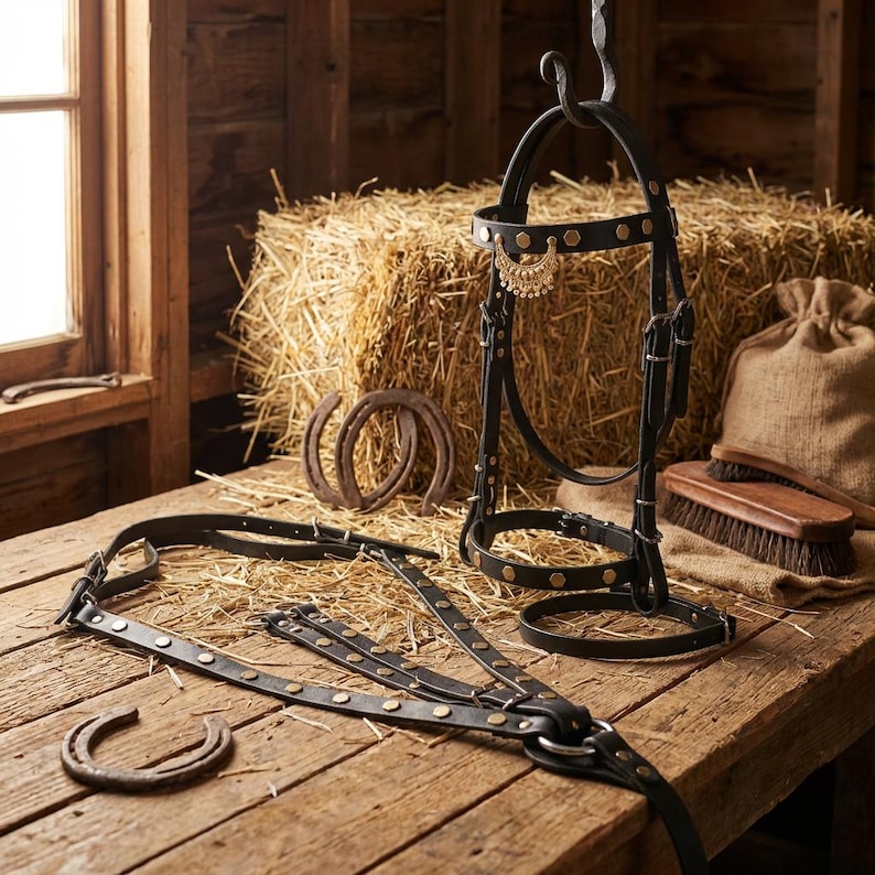Handmade Equestrian Tack, Luxury Leather Horse Bridle Breastplate ...