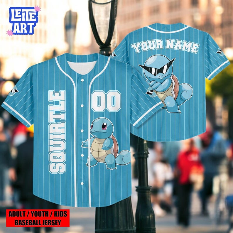 Custom Anime Water Character Baseball Jersey, Personalized Fan Gift - Etsy