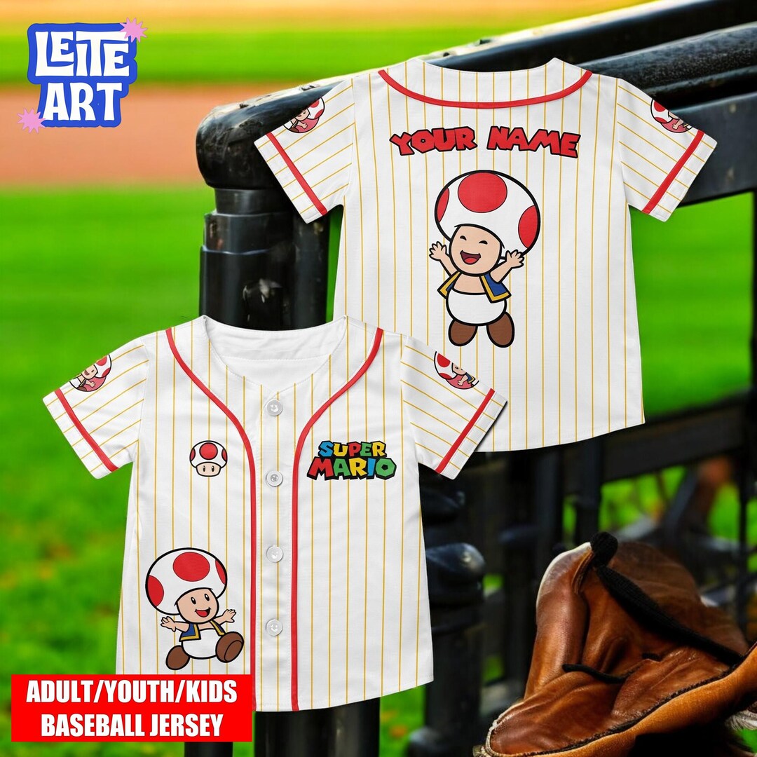 Bowser Super Mario Baseball Jacket – Nintendo Kids Shirt, Bowser Jr ...